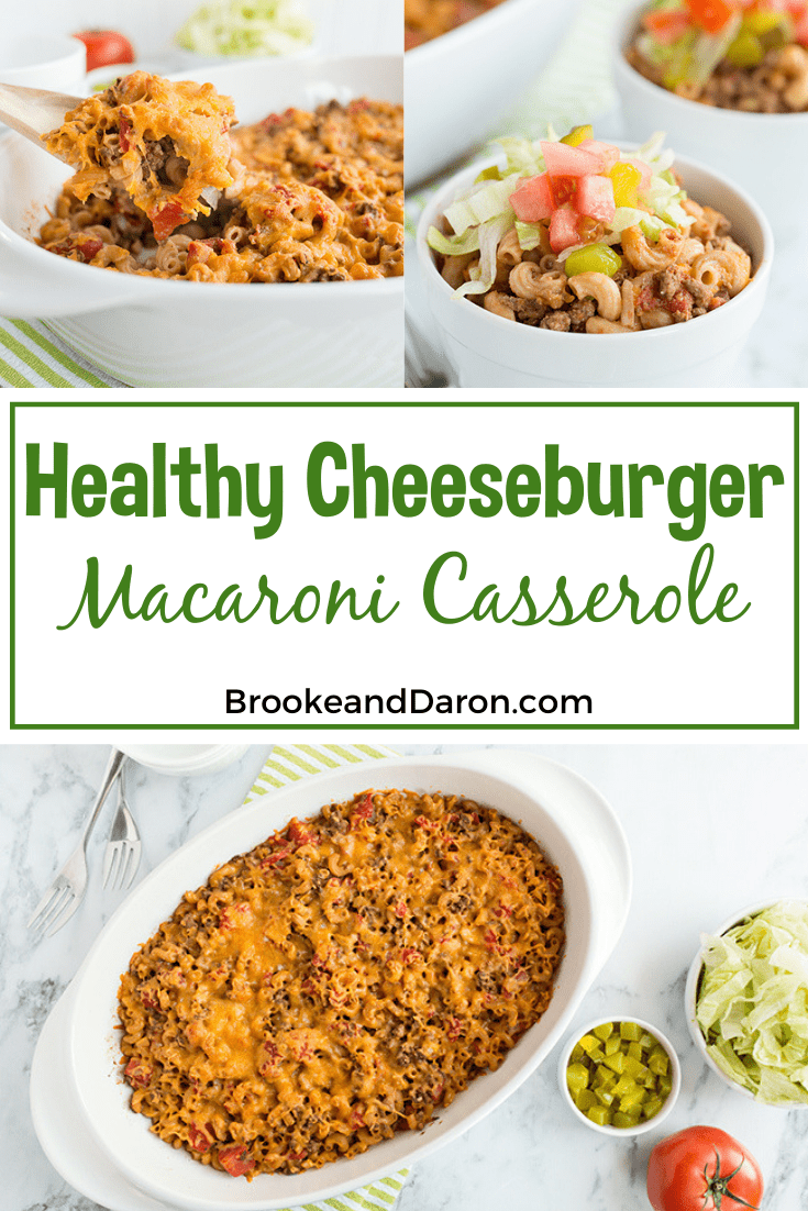 Easy Healthy Cheeseburger Casserole with Macaroni