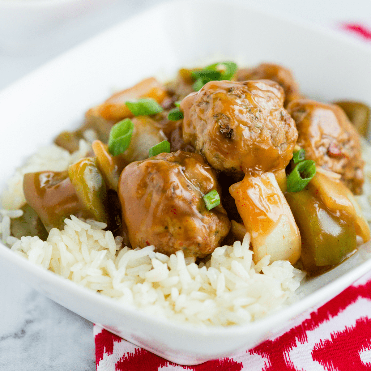 Healthier Slow Cooker General Tso's Chicken Meatball Recipe
