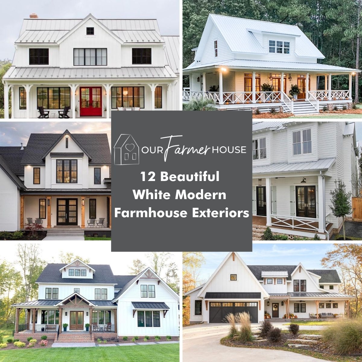 12 Beautiful White Modern Farmhouse Exteriors – Our Farmer House ...