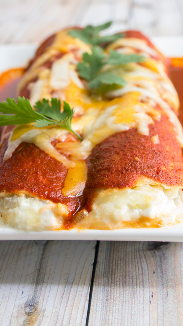 Our Favorite Easy Cheese Enchiladas with Red Sauce