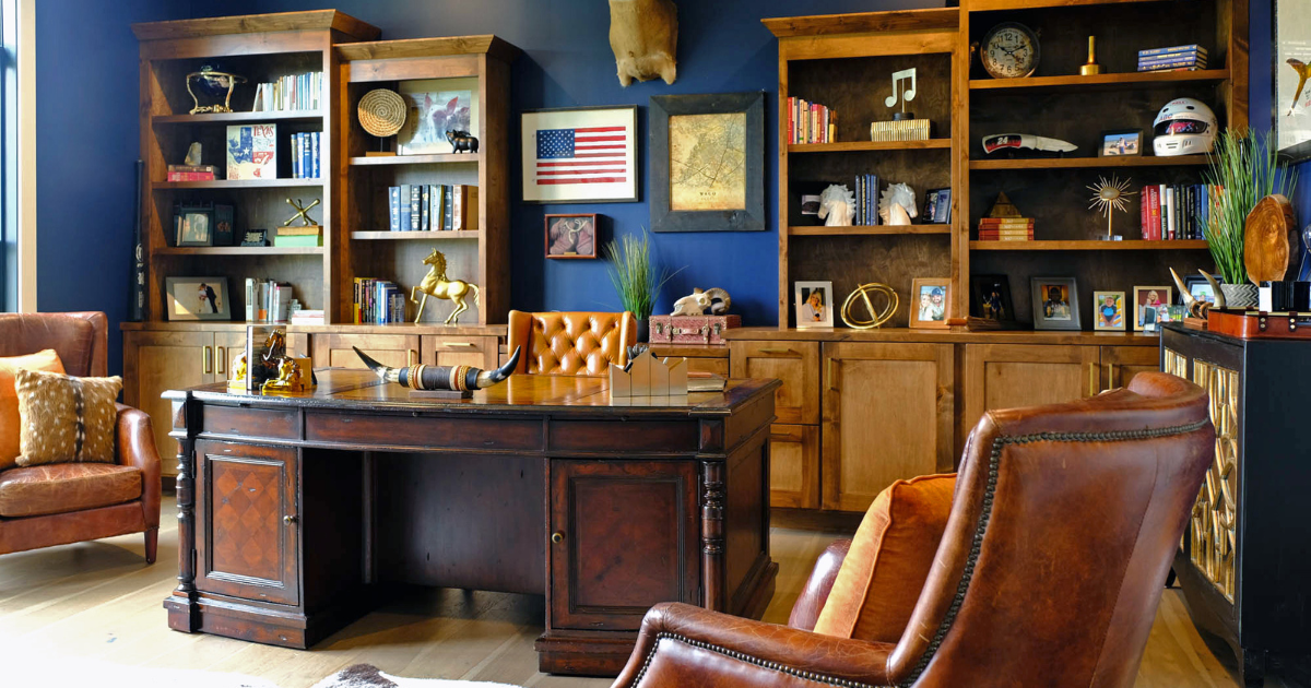 Masculine office desk store